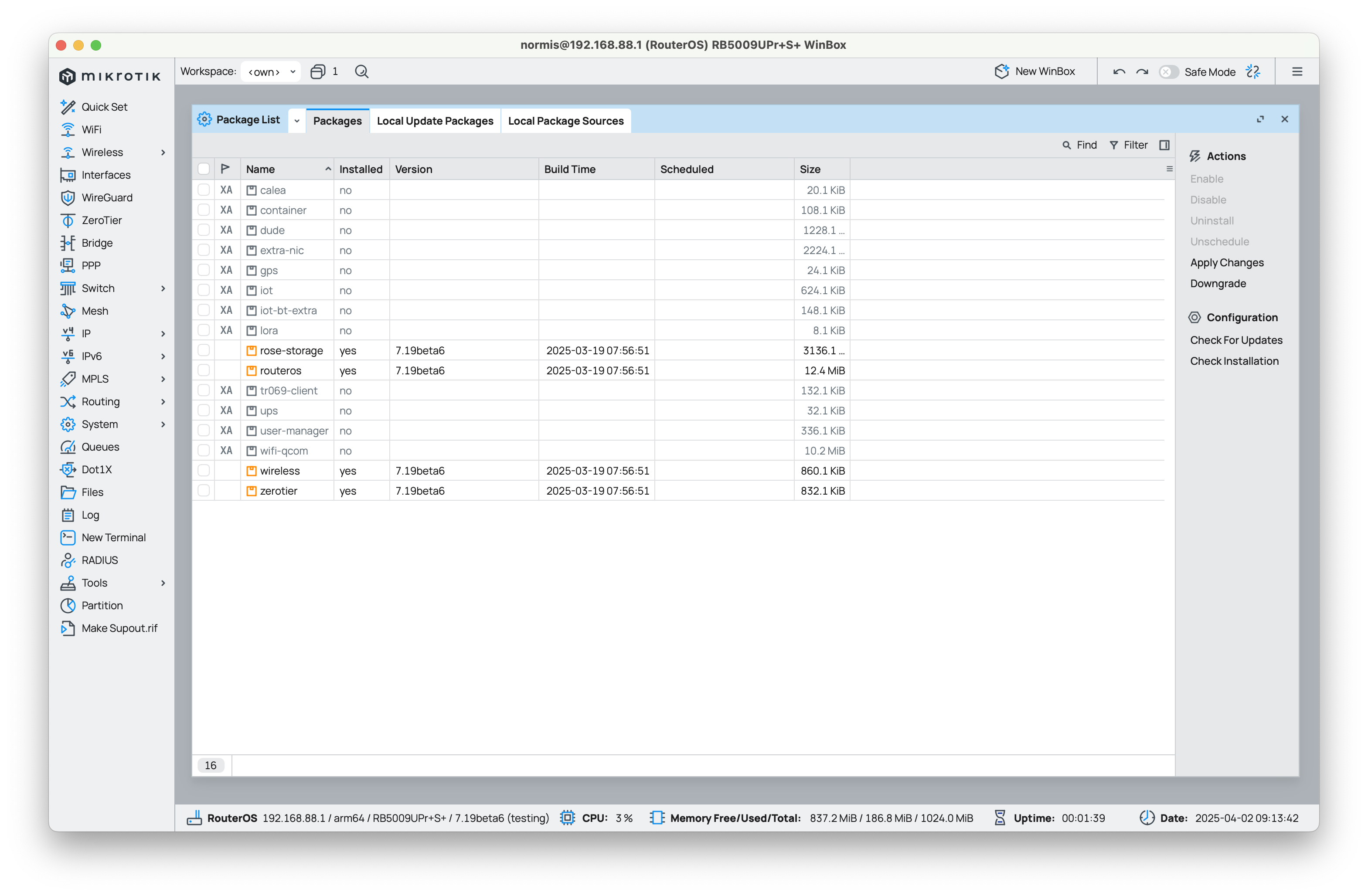 Packages - RouterOS - MikroTik Documentation
