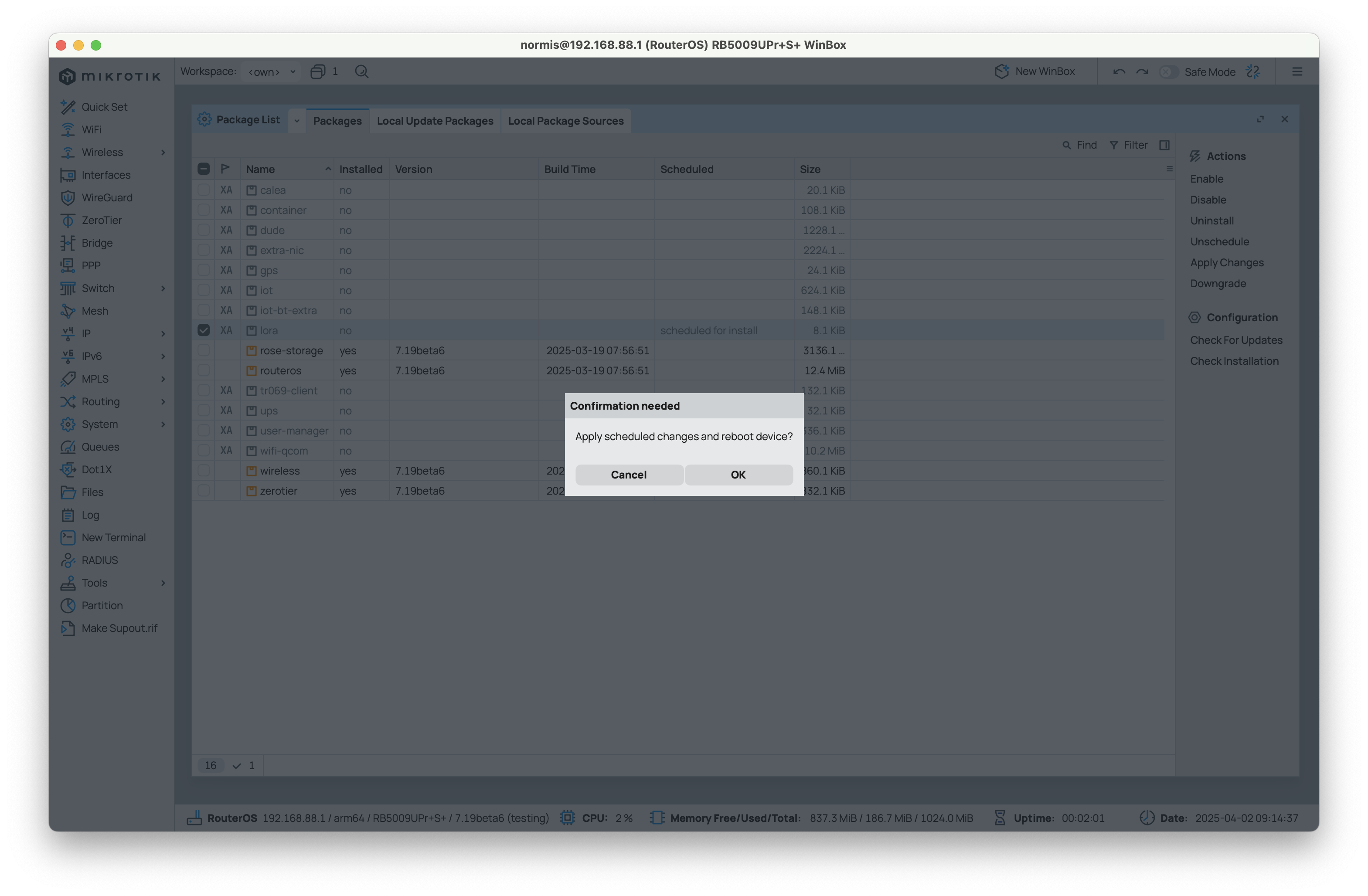Packages - RouterOS - MikroTik Documentation